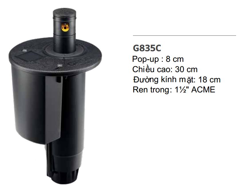 Đầu tưới Rotor G835 - Tưới tự động